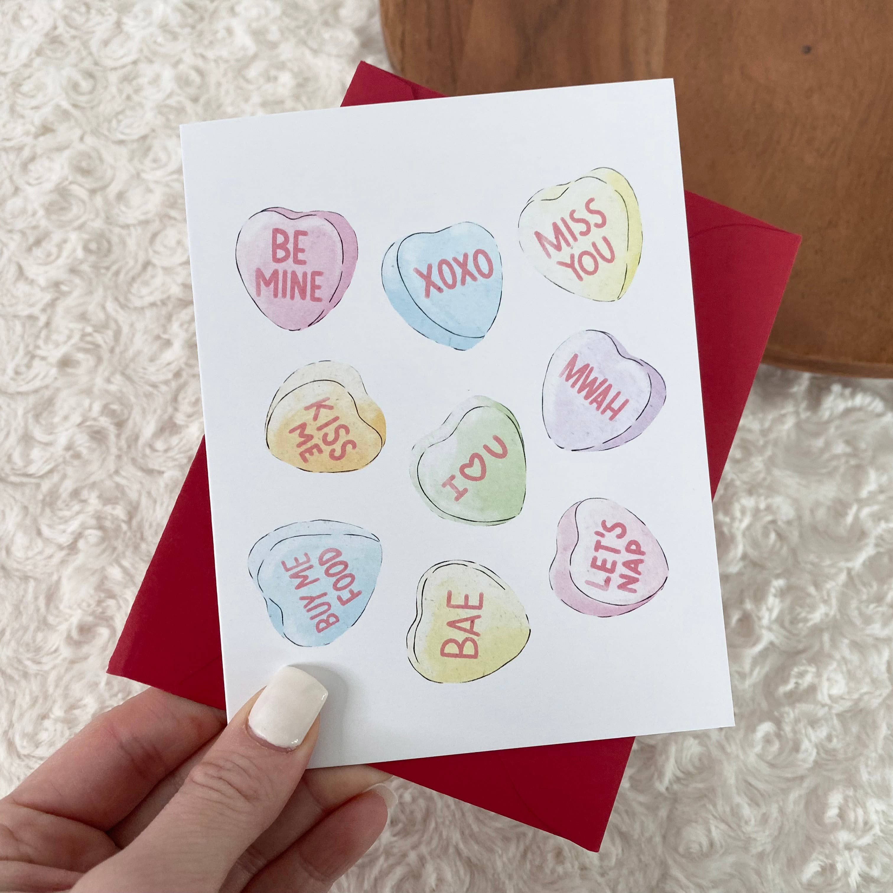 Candy Heart Lovers Card – Lemon Terrace Florals